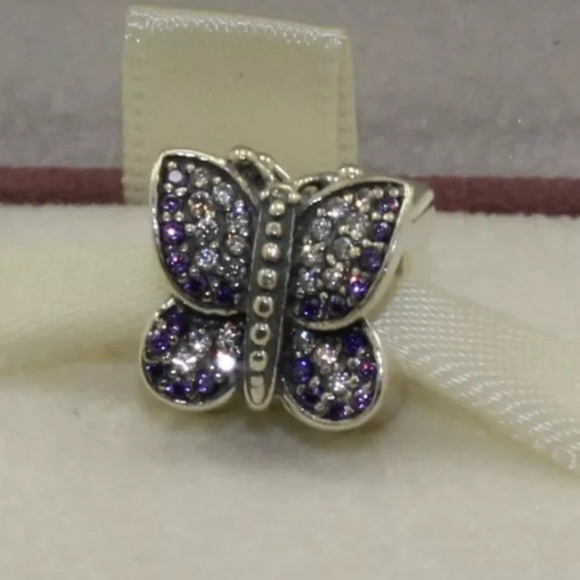 Pandora | Jewelry | Pandora Purple Sparkling Butterfly Charm | Poshmark